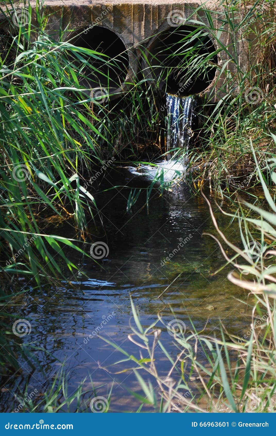 Water canals in Nature stock image. Image of pipe, canals - 66963601