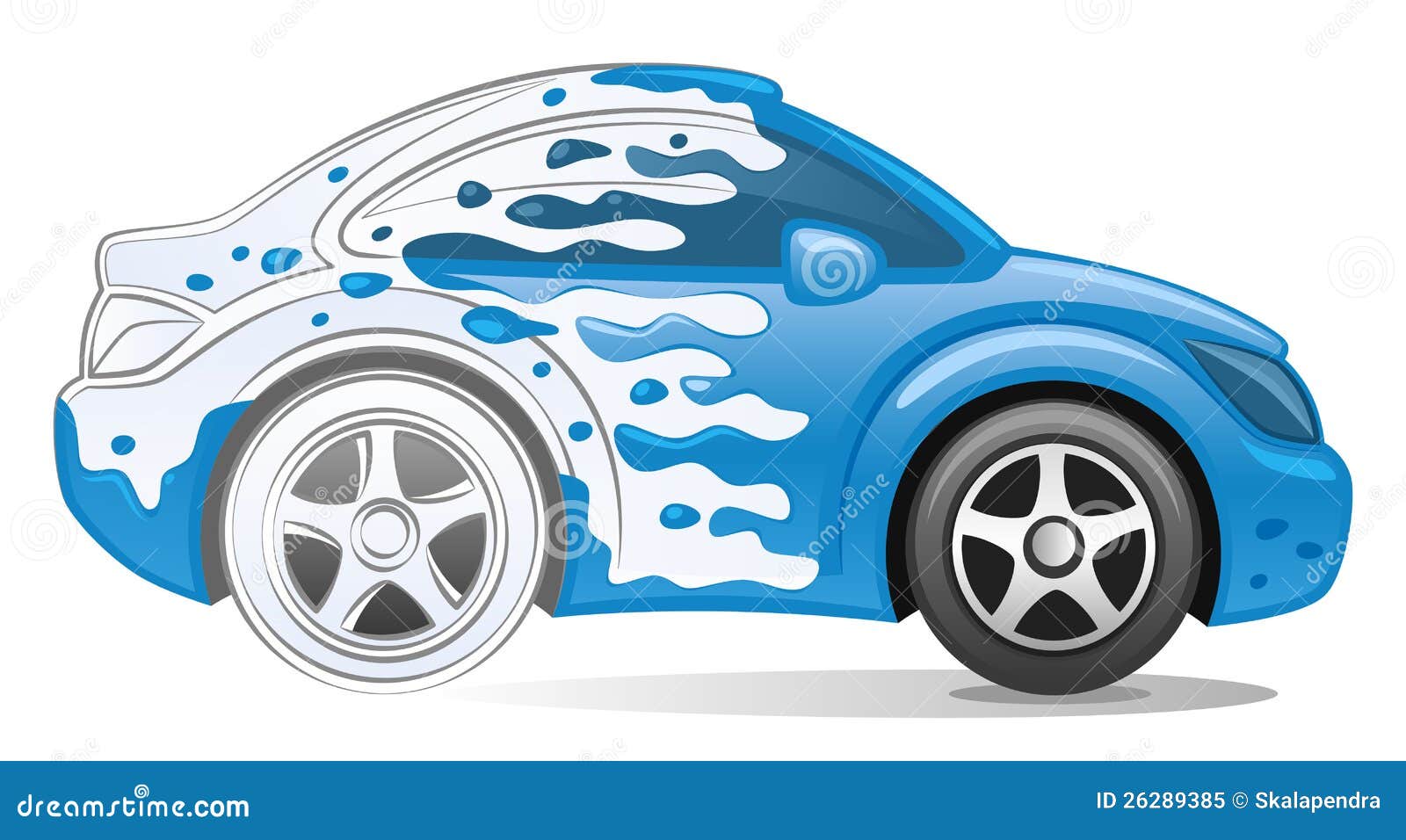 Water car stock vector. Illustration of mockup, graphic - 26289385