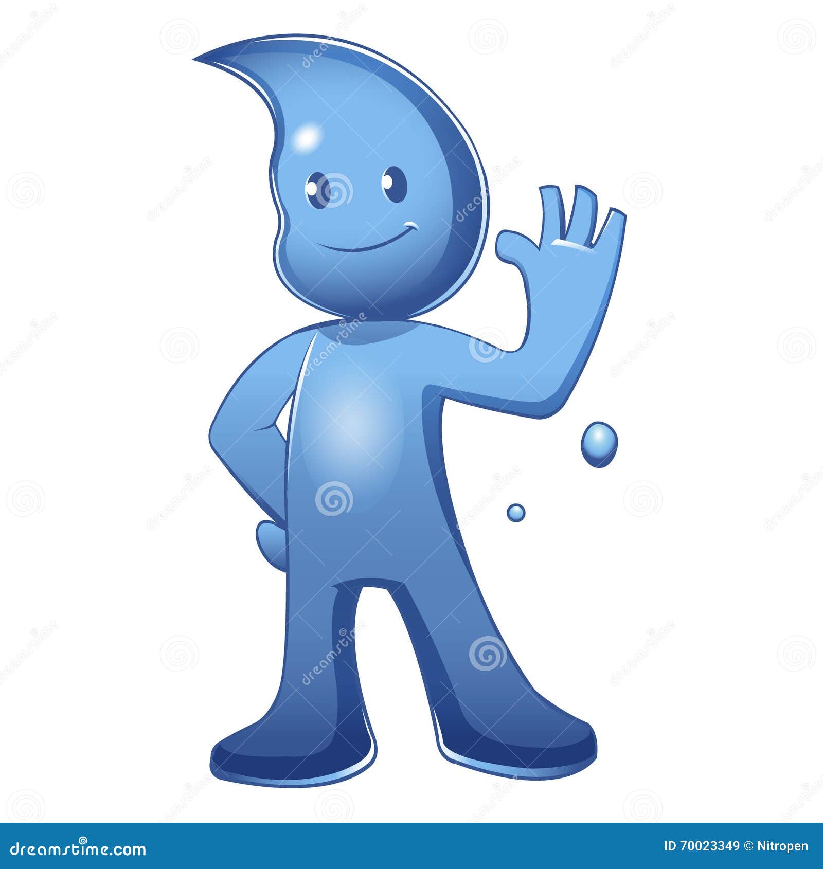 Water Cartoon Mascot Character Stock Vector - Illustration of drop ...