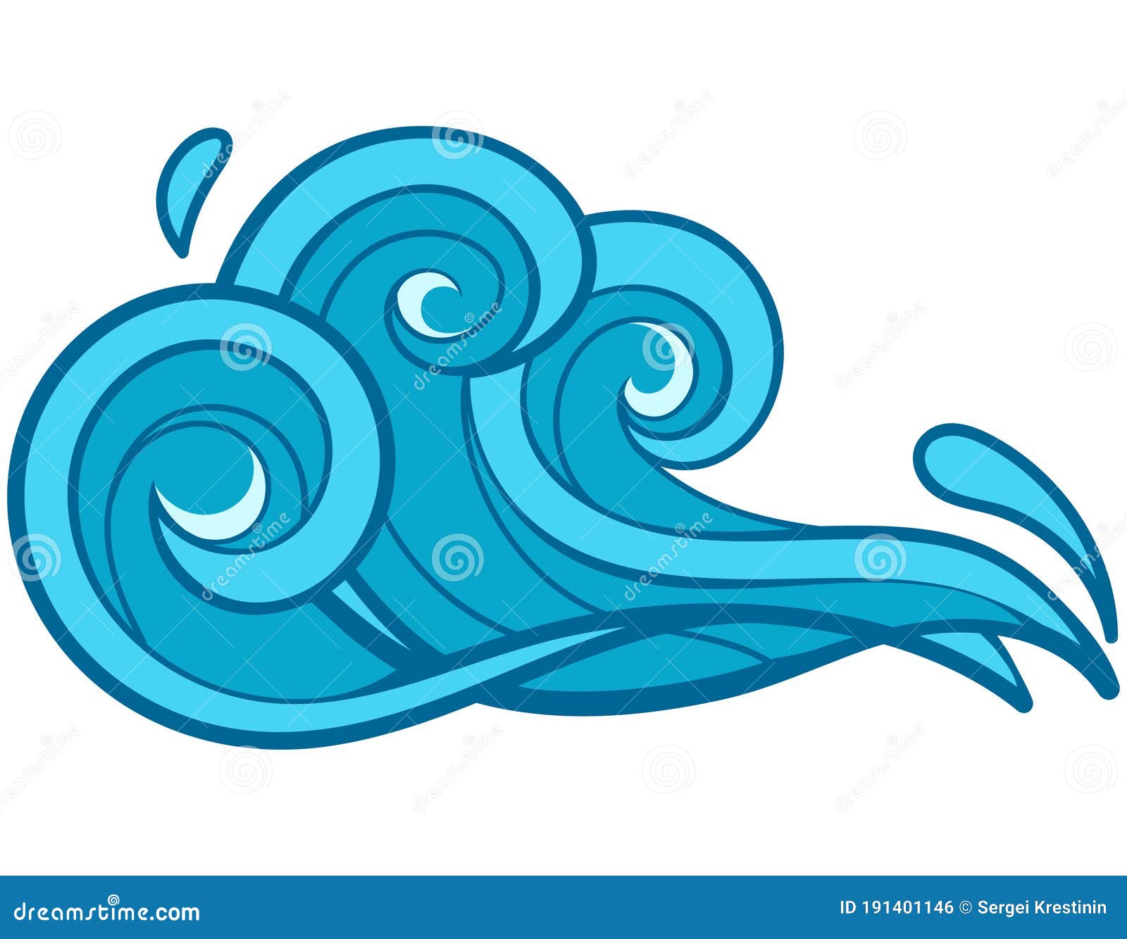 Water in cartoon style stock illustration. Illustration of fresh ...