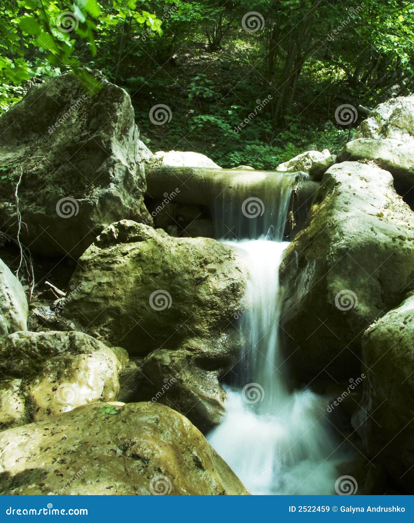 Water cascade stock image. Image of beautiful, creek, postcard - 2522459