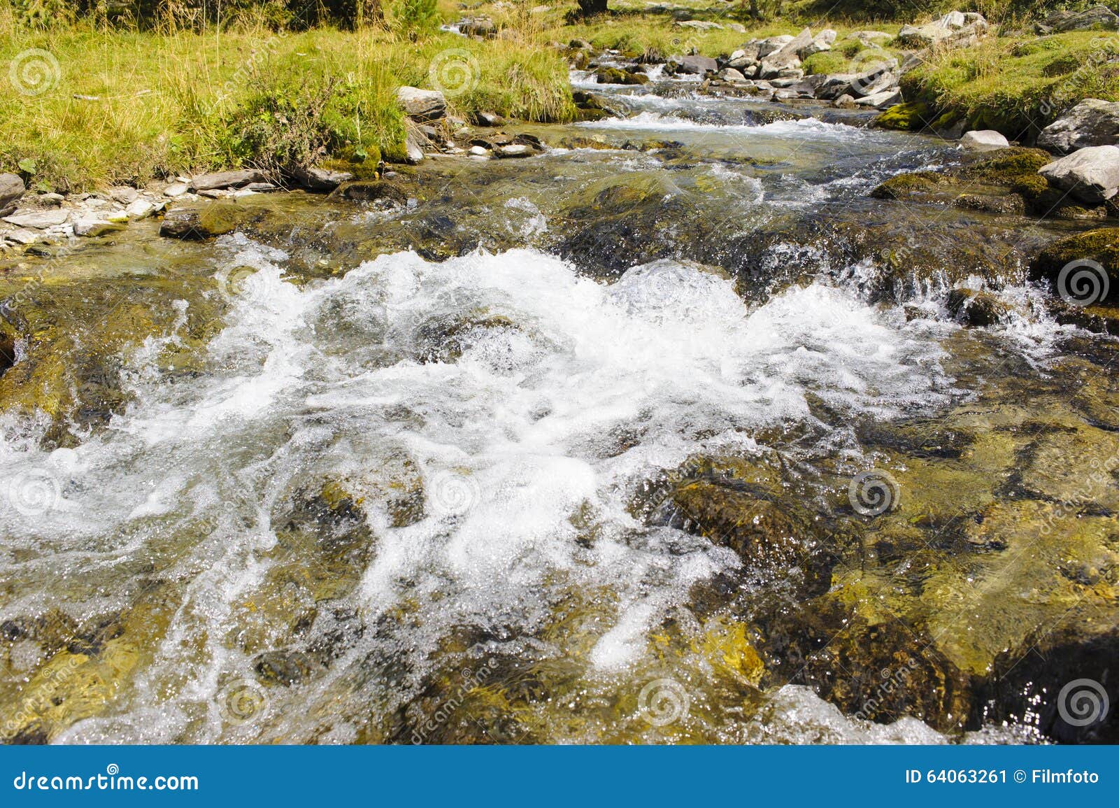 Water Cascade in Little Stream Stock Image - Image of creek, beautiful ...