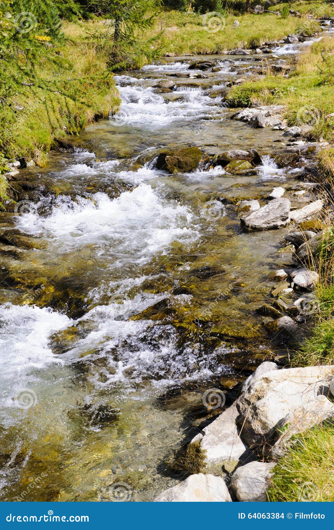 Water Cascade in Little Stream Stock Photo - Image of mountain, cascade ...