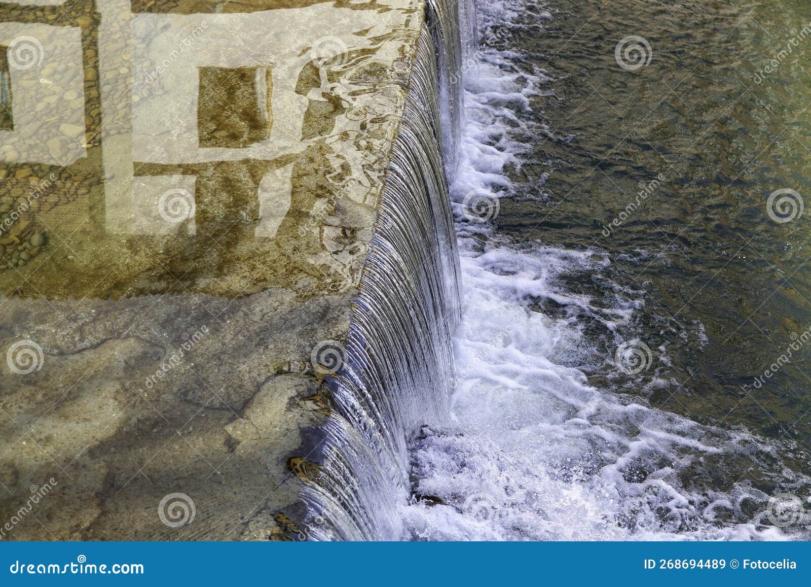 Water cascade in a river stock image. Image of mountain - 268694489