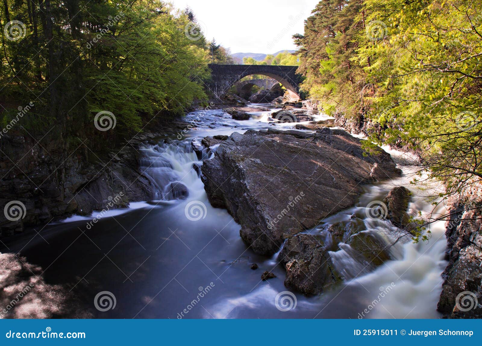 Water Cascades at Invermoriston Stock Image - Image of cascade, rock ...