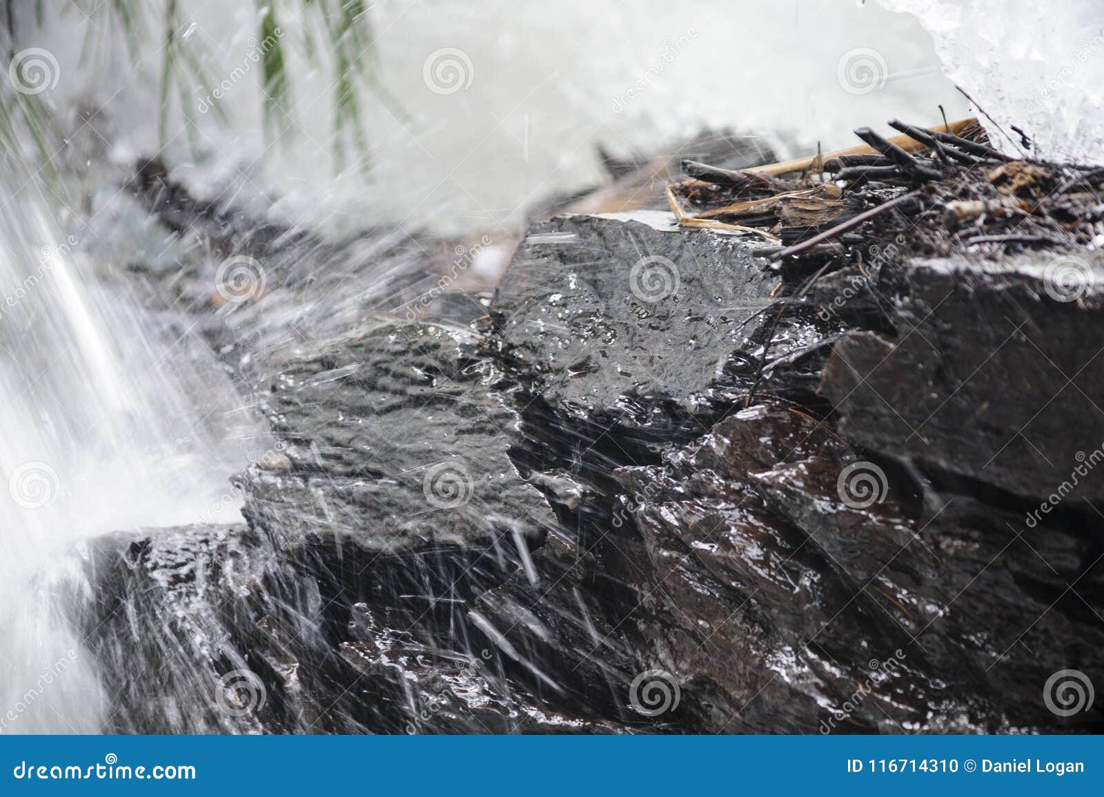 Chaotic Flow of Water Down Stream Bed Stock Photo - Image of england ...