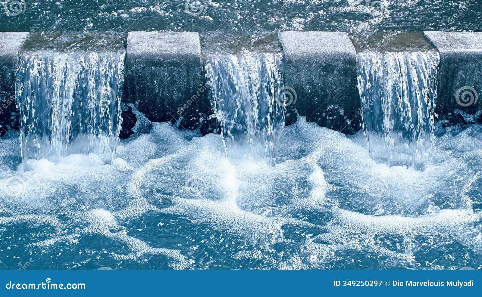 Water Cascading Over Stone Steps. Concept of Flow, Movement, and Nature ...