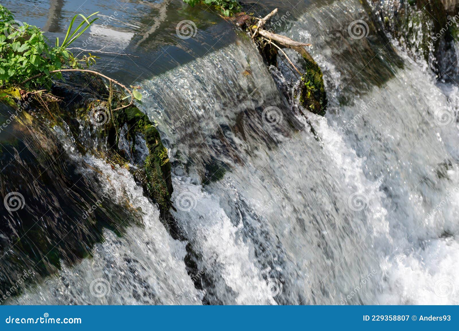 Water Flowing Over a River Weir Stock Image - Image of flow, kingdom ...