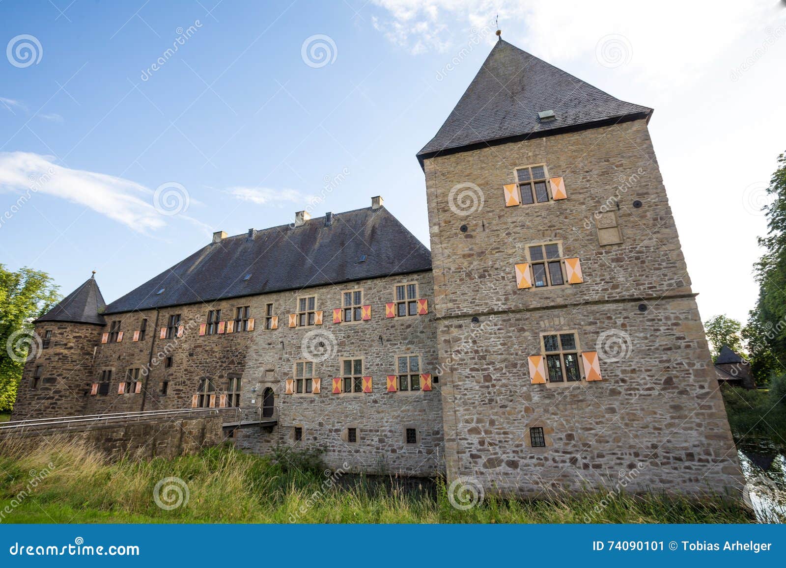 Water Castle Haus Kemnade Nrw Germany Stock Image - Image of hattingen ...