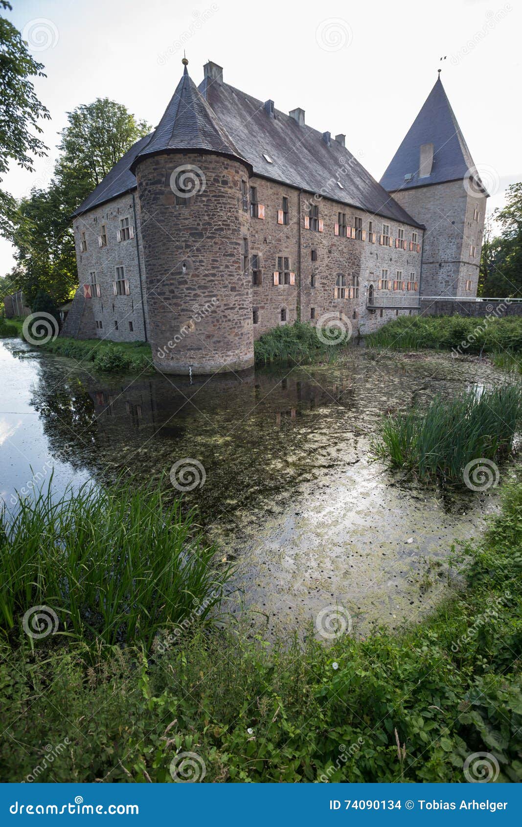 Water Castle Haus Kemnade Nrw Germany Stock Photo - Image of cloudy ...