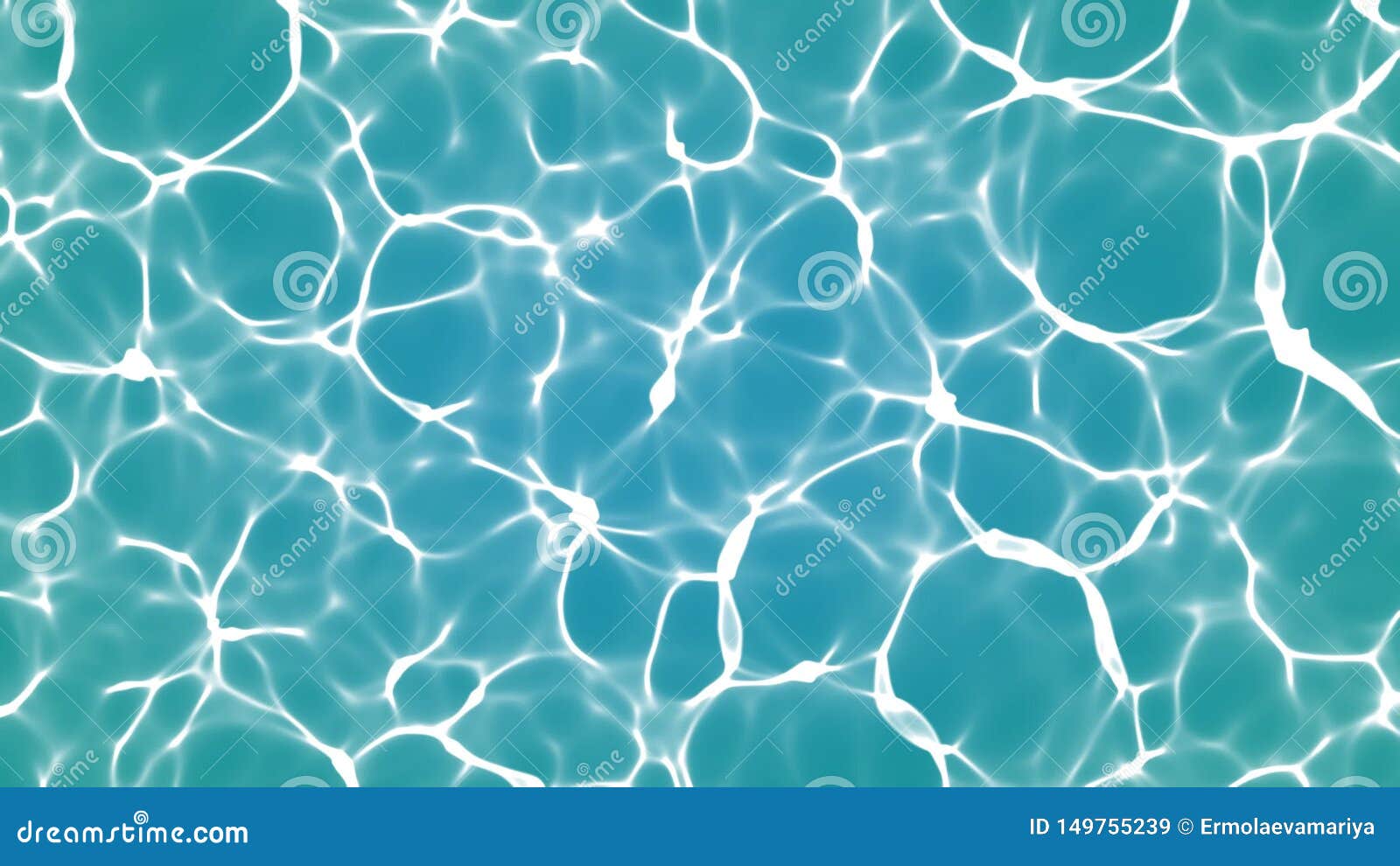 Water Caustic Blue Background. Seamless Looping Animation. Stock Video ...