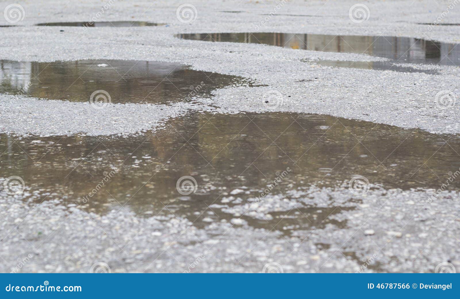 Water on a Cement Surface during Rain Stock Photo - Image of drops ...