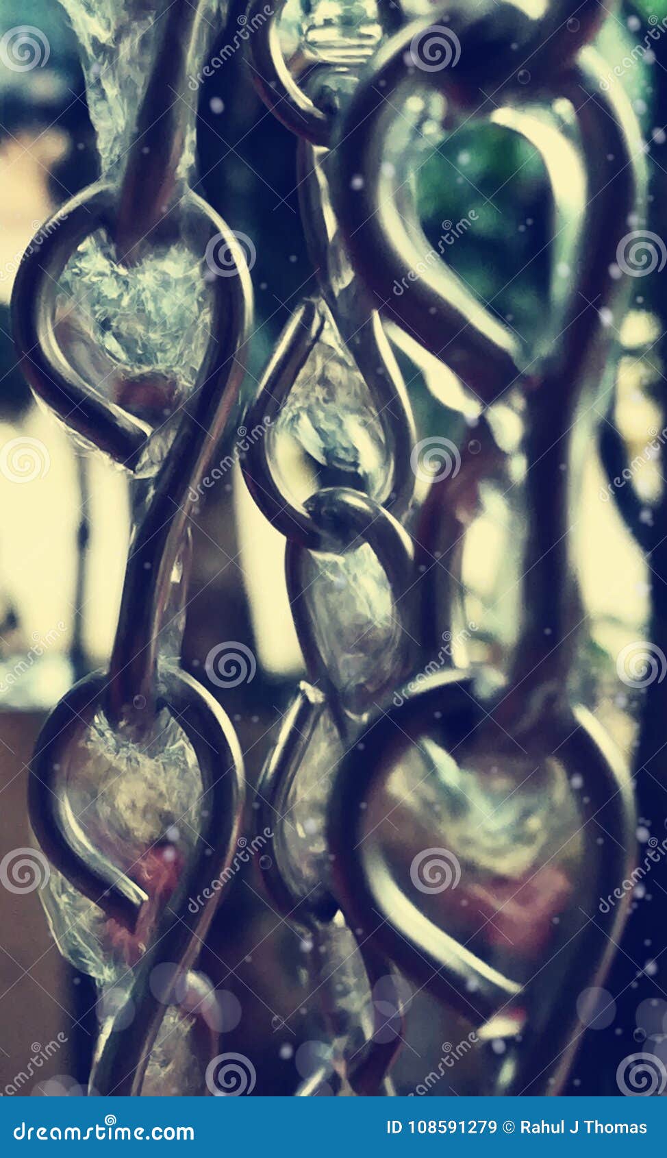 Chains stock image. Image of chains, raining, water - 108591279