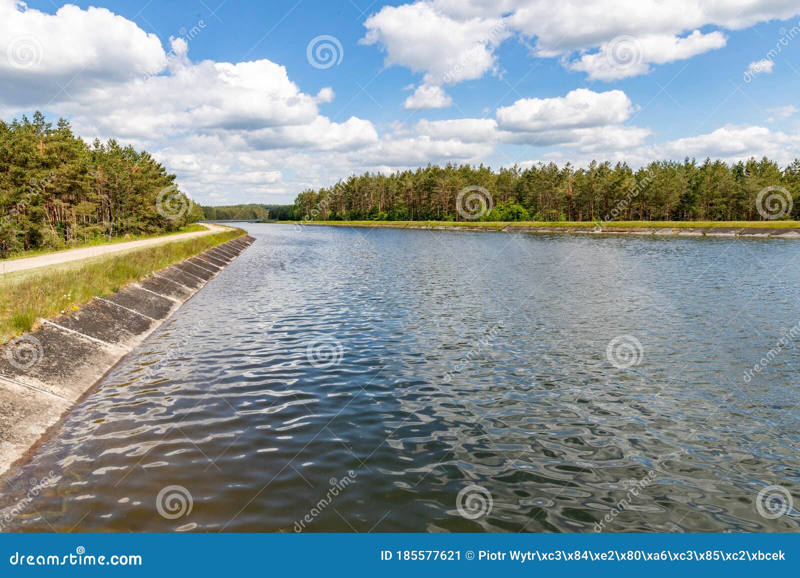 Water Channel Connecting Two Tanks. Regulated Watercourse Stock Image ...