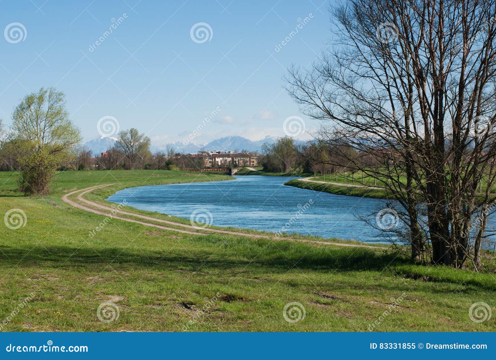 Water Channel for Irrigation of Agricultural Fields Stock Image - Image ...