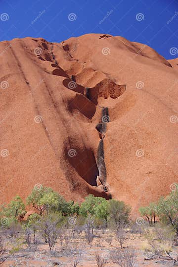 Water Channels on Uluru Surface Editorial Stock Photo - Image of canal ...