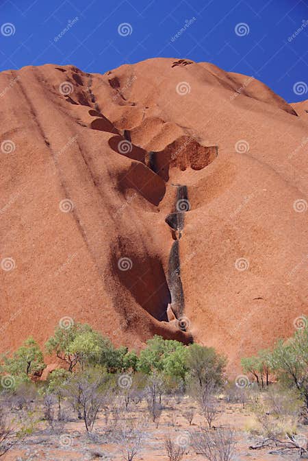 Water Channels on Uluru Surface Editorial Stock Photo - Image of canal ...