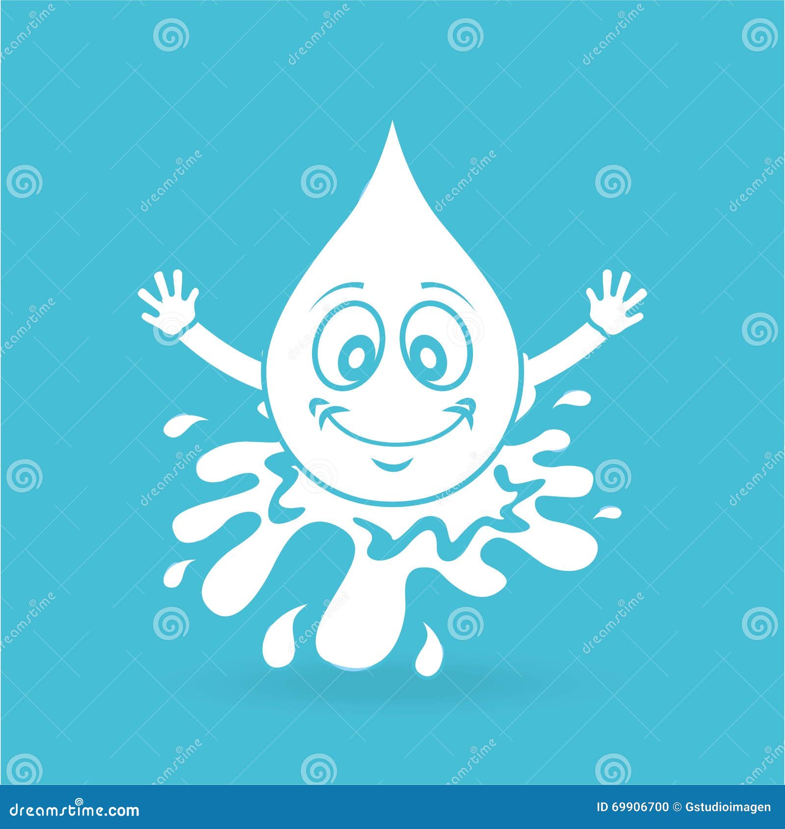Water character design stock illustration. Illustration of cute - 69906700