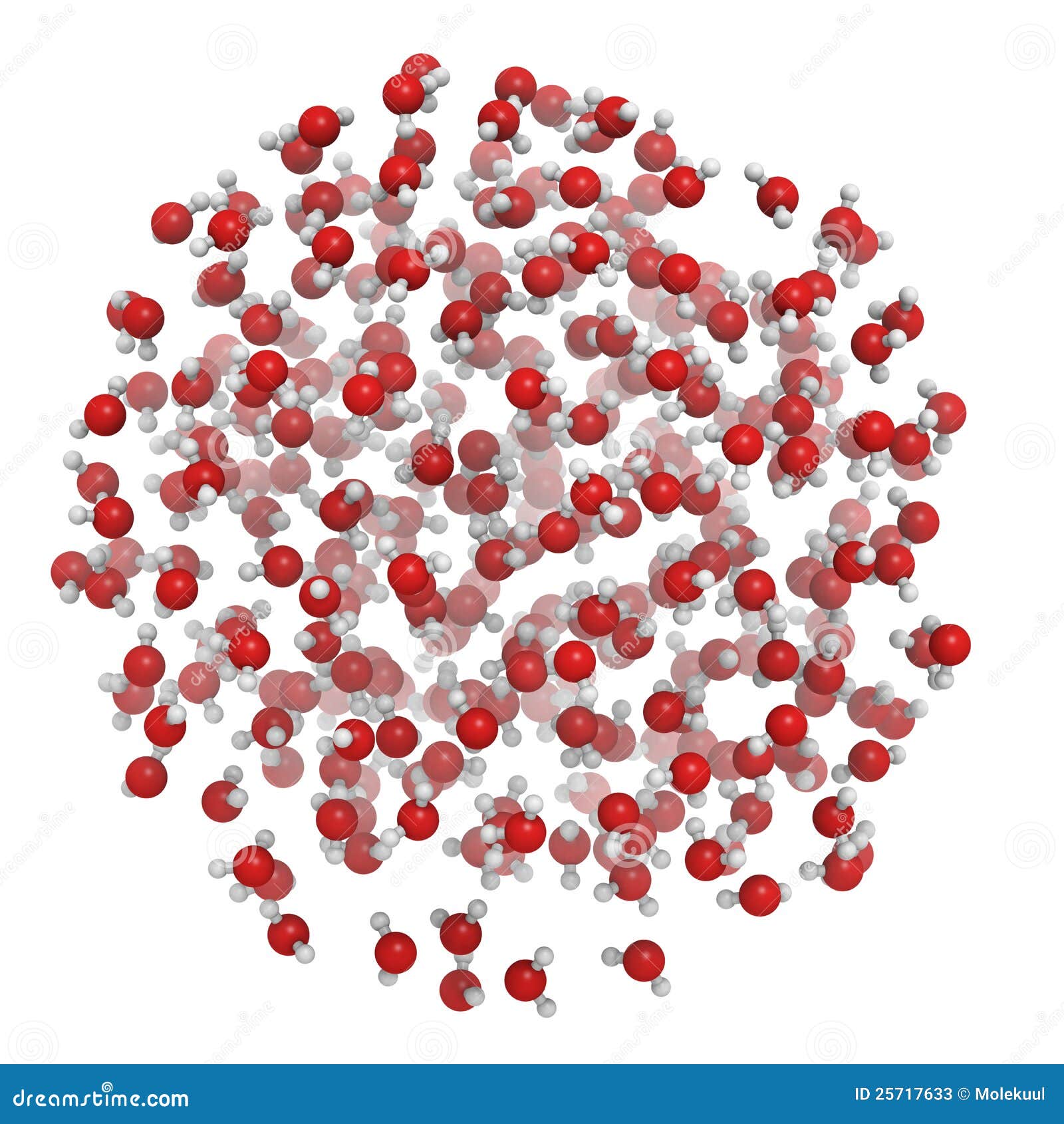 Water Chemical Composition (liquid Sphere Model) Stock Illustration ...