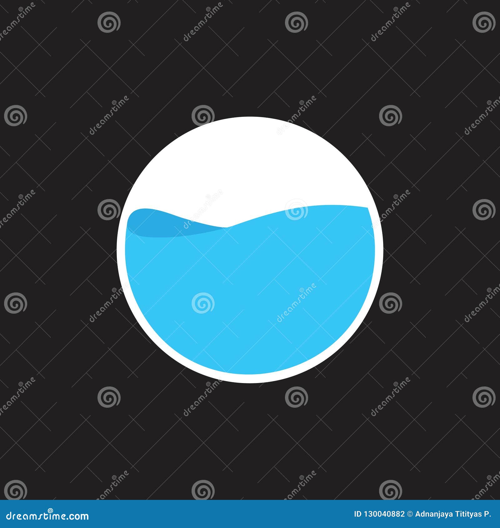 Water in Circle 3d Design Vector Stock Vector - Illustration of round ...