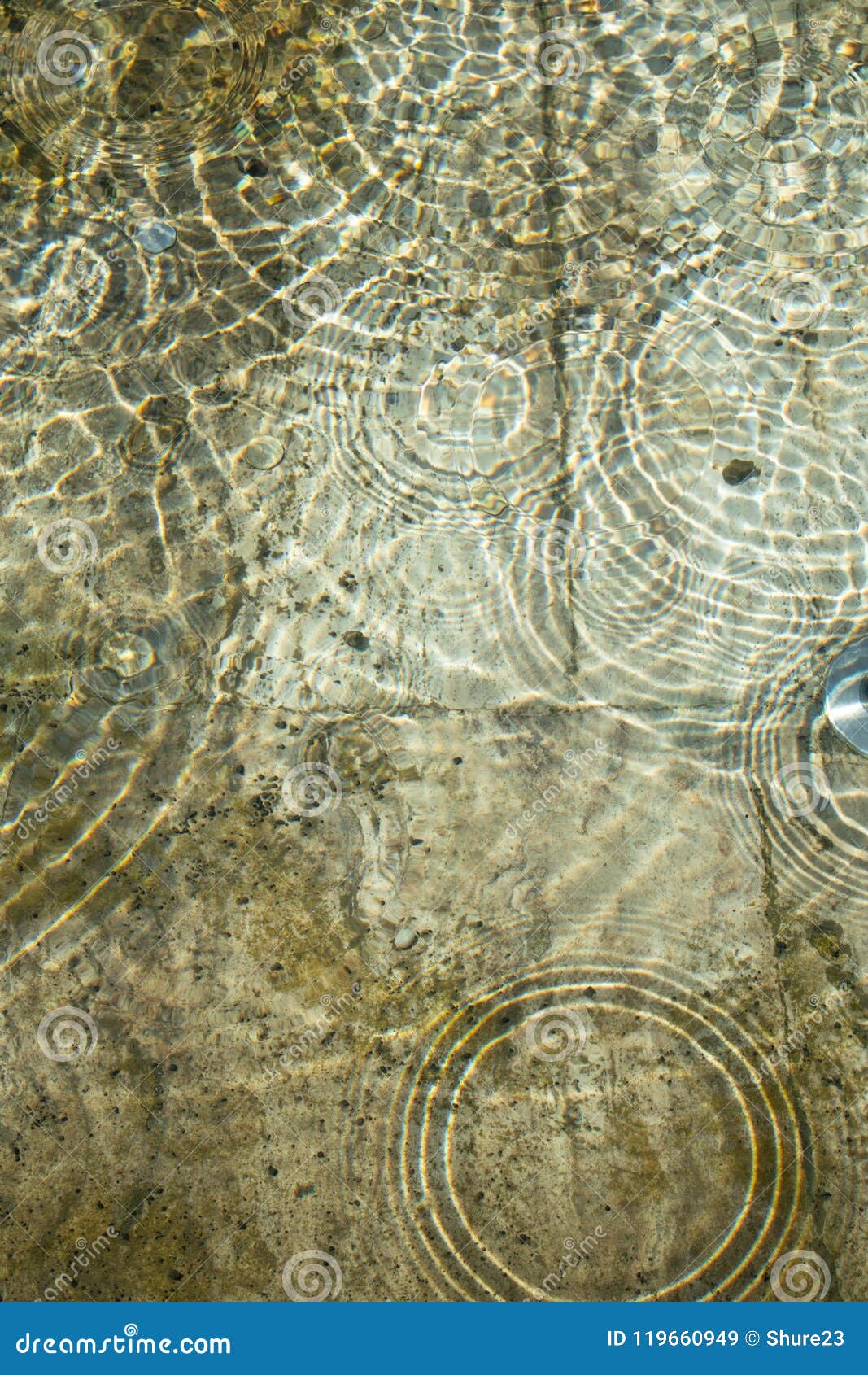 Water Circles Pattern Texture in the Fountain Stock Image - Image of ...