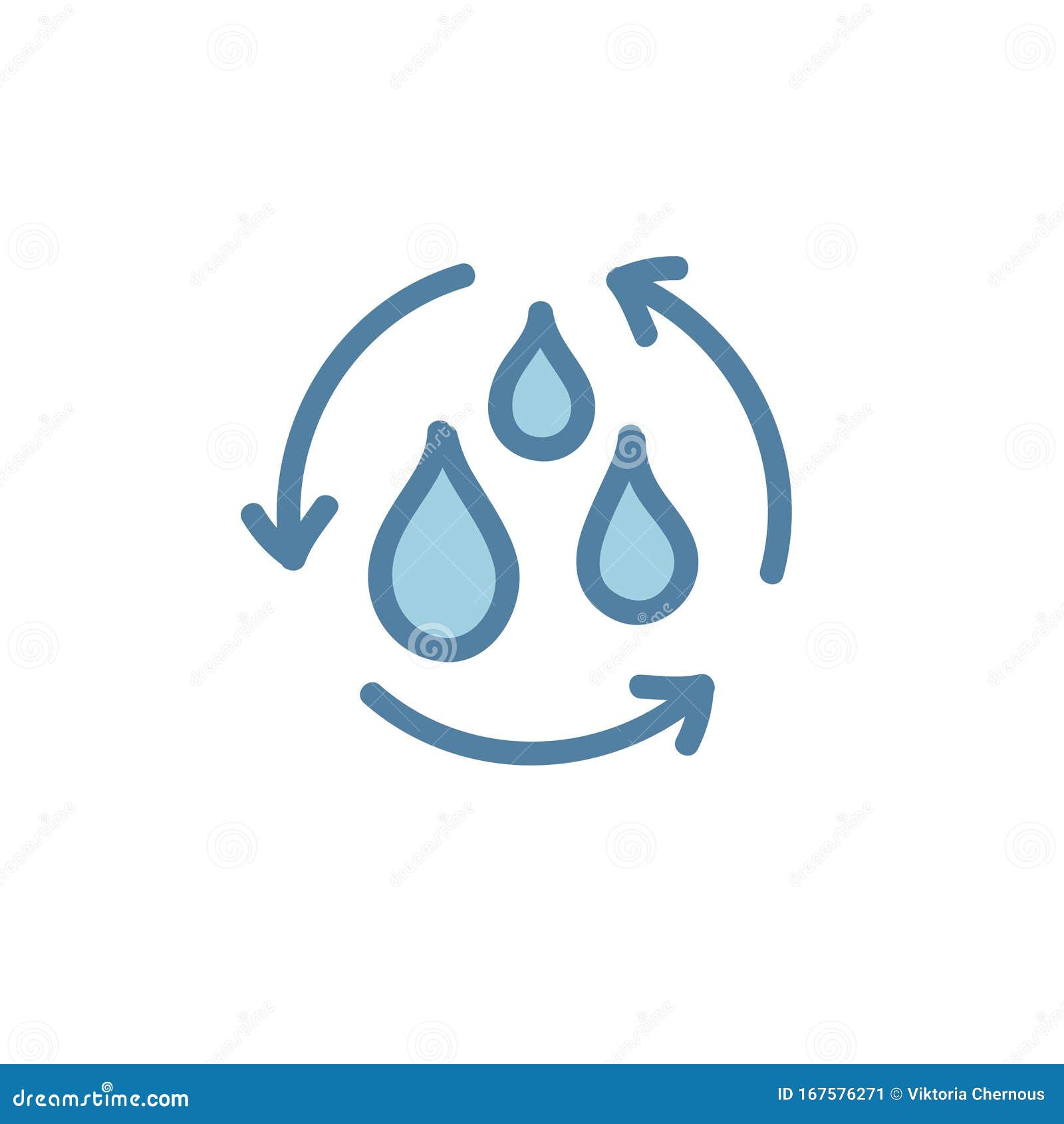 Water Circulation Doodle Icon, Vector Illustration Stock Illustration ...