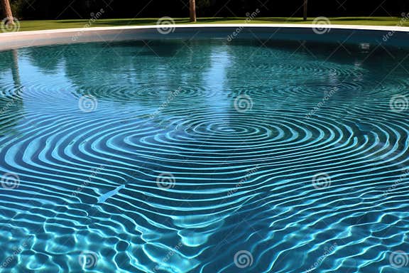 Water Circulation Jets Creating Ripples in Pool Stock Illustration ...