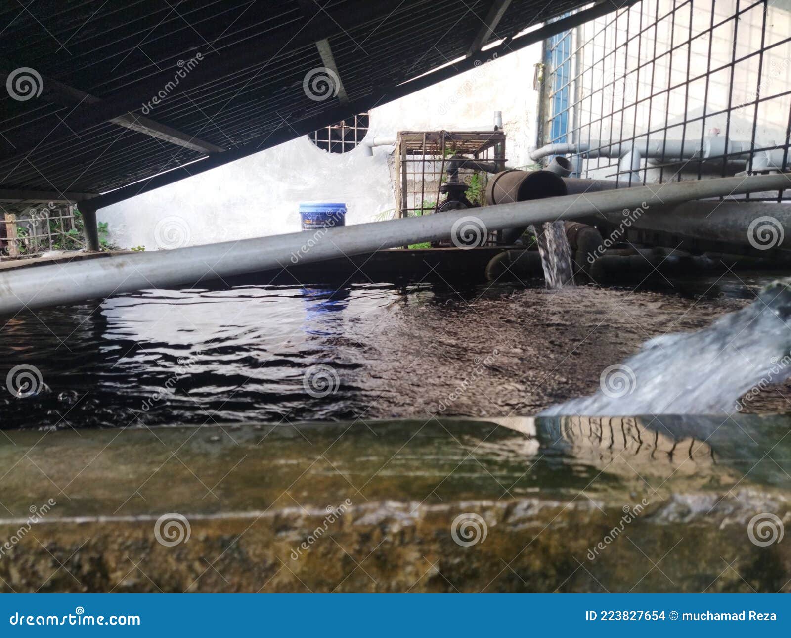 Water circulation pool stock photo. Image of canal, boat - 223827654