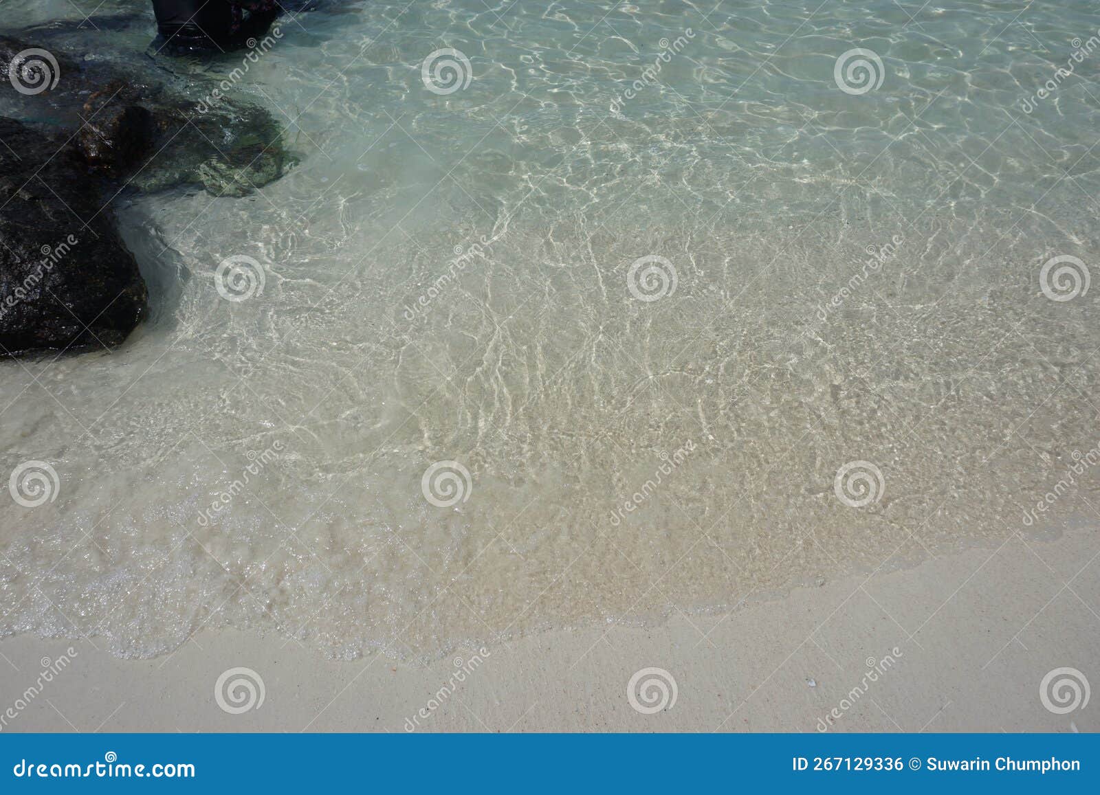 The Water is Clear and Clean, Overlooking the Sand in the Sea. Stock ...
