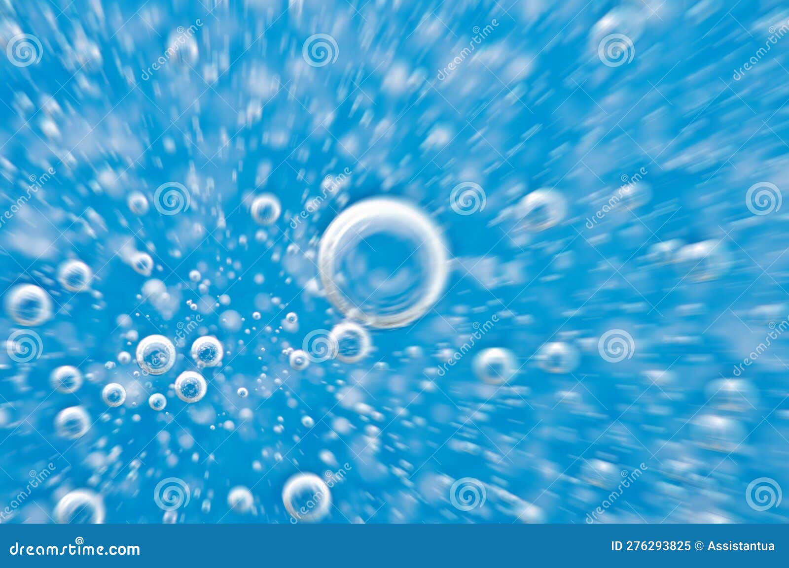 Water Close Up. Movement of Water with Oxygen Bubbles Stock Image ...