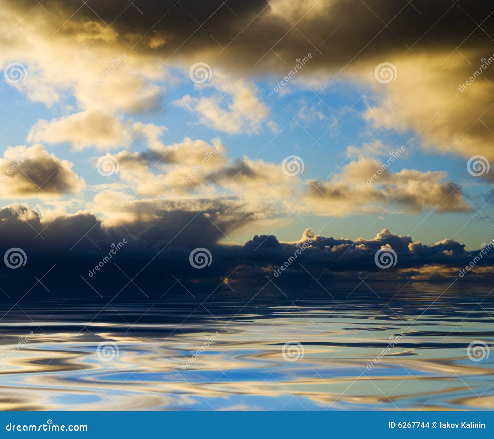 Water clouds and sunset stock photo. Image of dark, atmosphere - 6267744