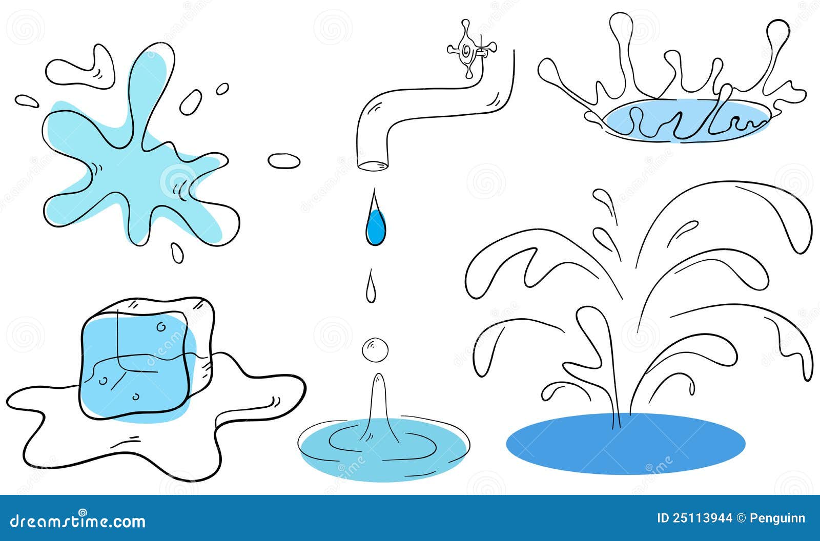 Water collection stock vector. Illustration of drawing - 25113944