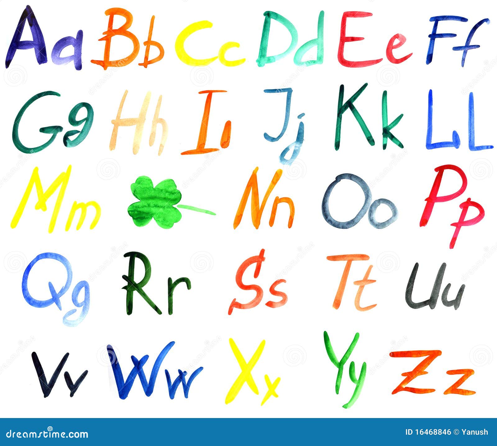 Water color alphabet stock illustration. Illustration of alphabet ...