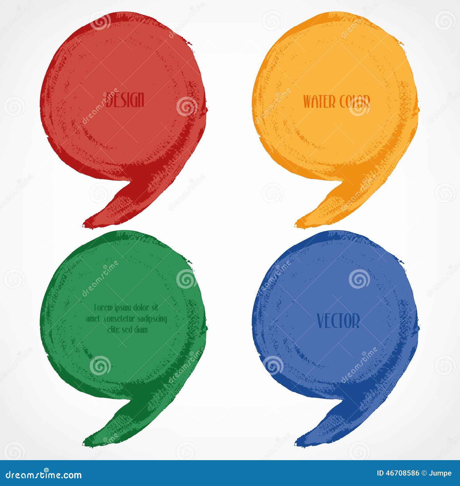 Water color design element stock vector. Illustration of concept - 46708586