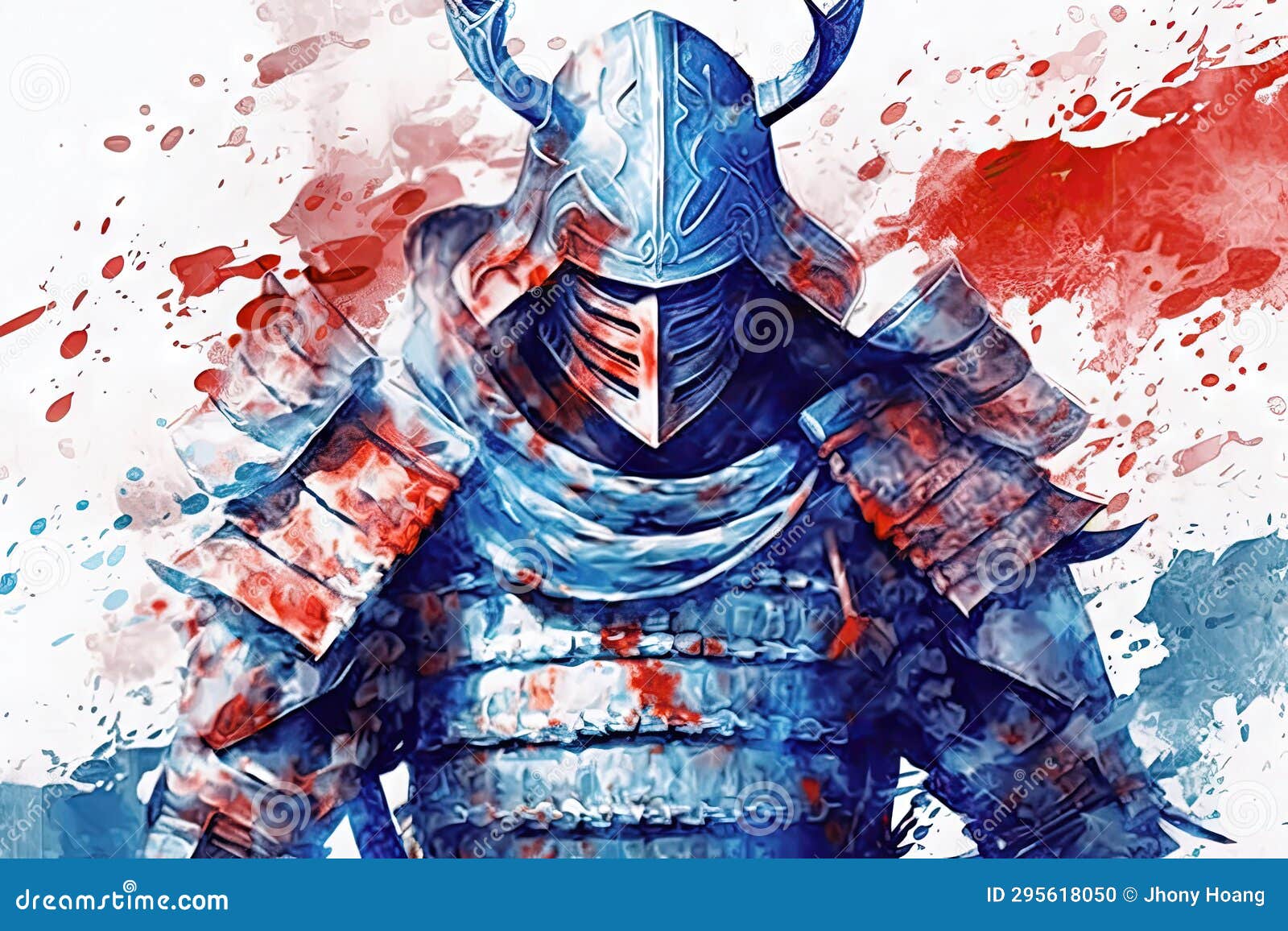 Water Color Illustration of Samurai Warrior Stock Illustration ...