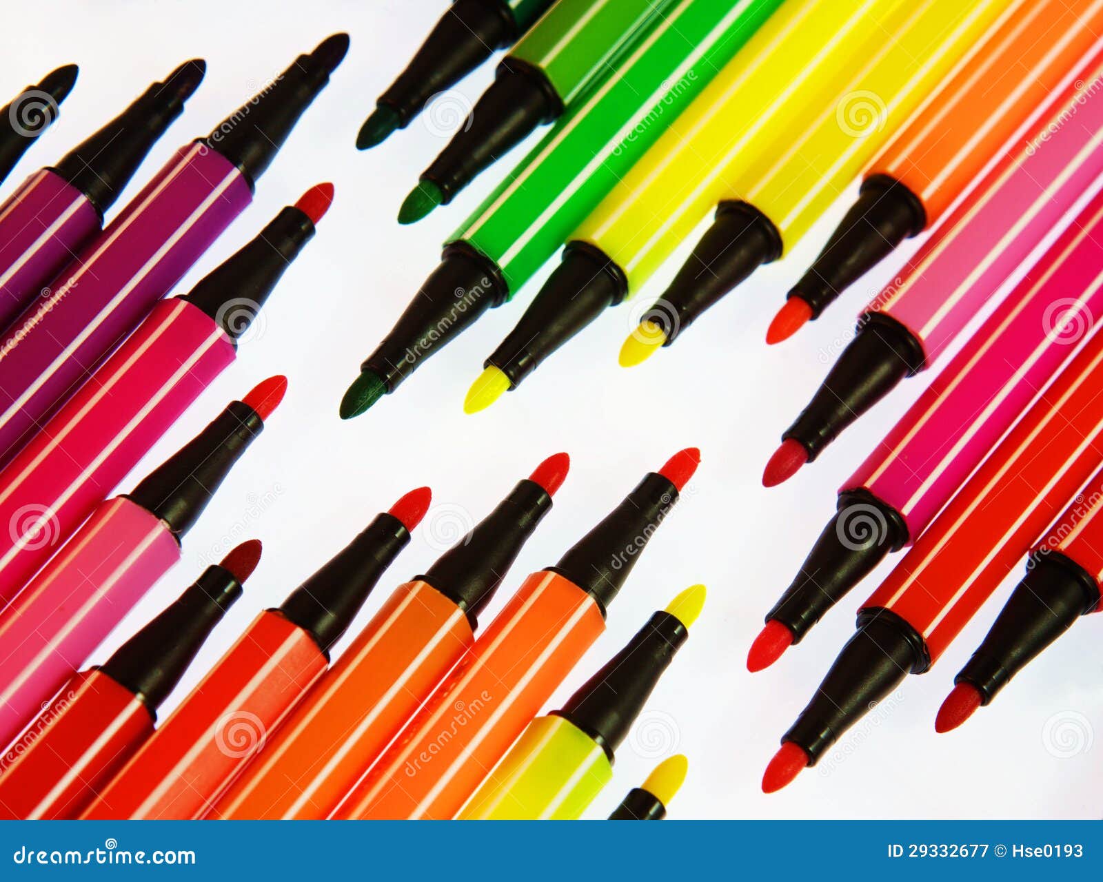 Water color pens stock image. Image of colorful, brush - 29332677