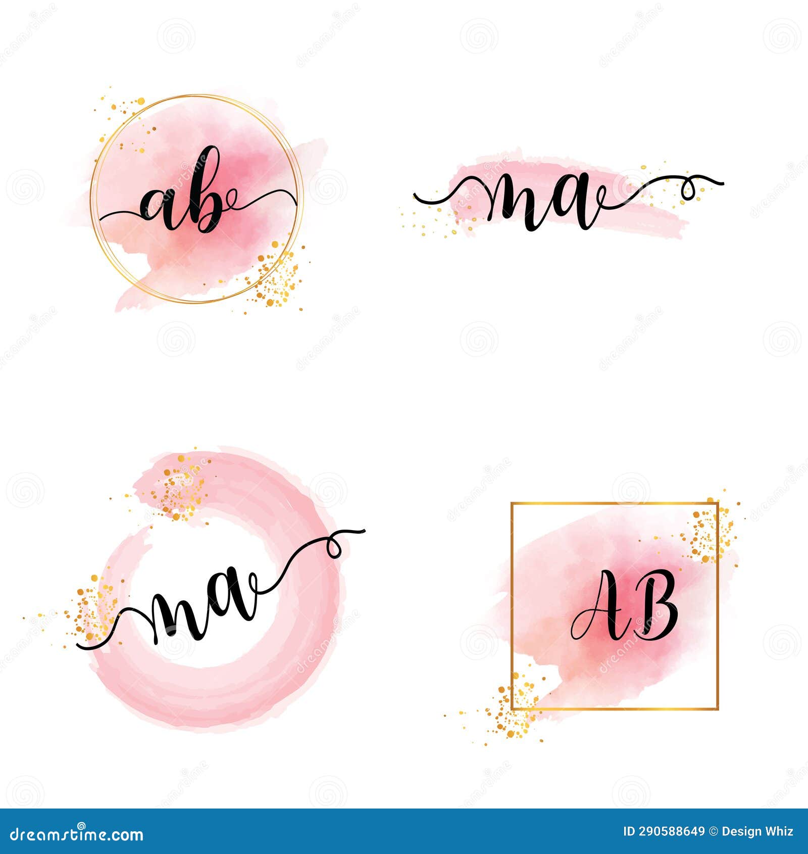 Water Color Splash Logo Design Stock Illustration - Illustration of ...