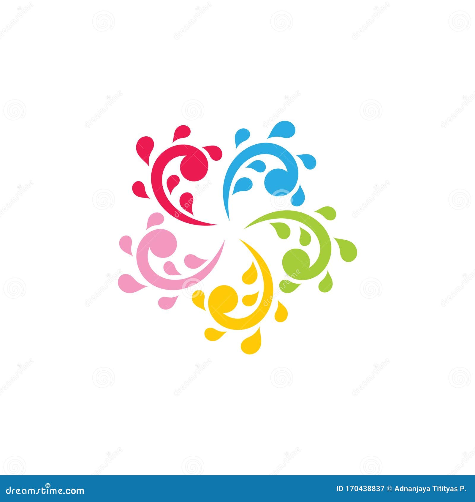 Water Colorful Splash Circle Design Vector Stock Vector - Illustration ...