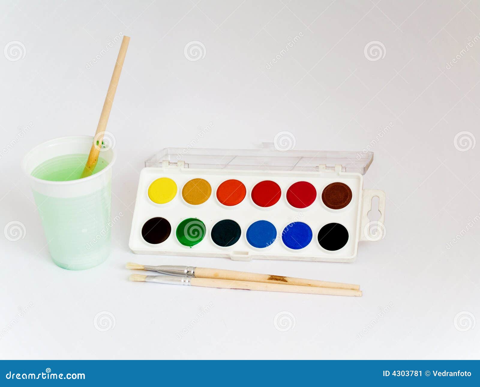 Water colors stock image. Image of palette, colors, coloring - 4303781