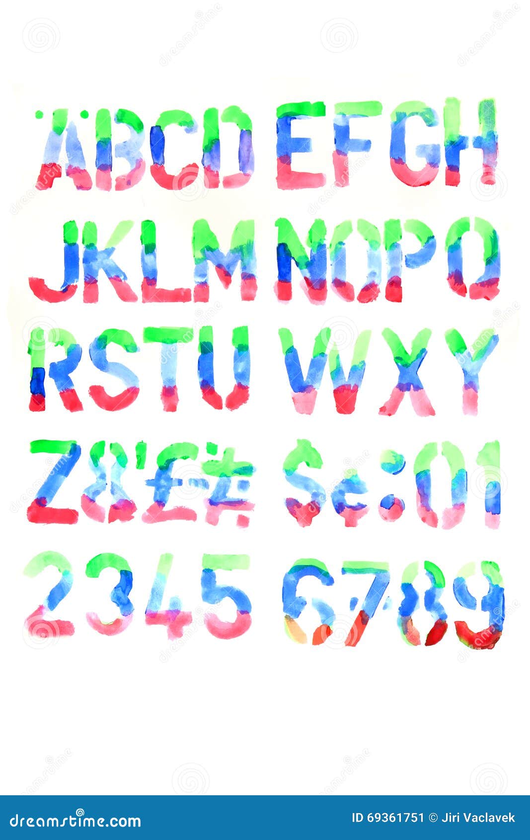 Water colors alphabet stock illustration. Illustration of texture ...