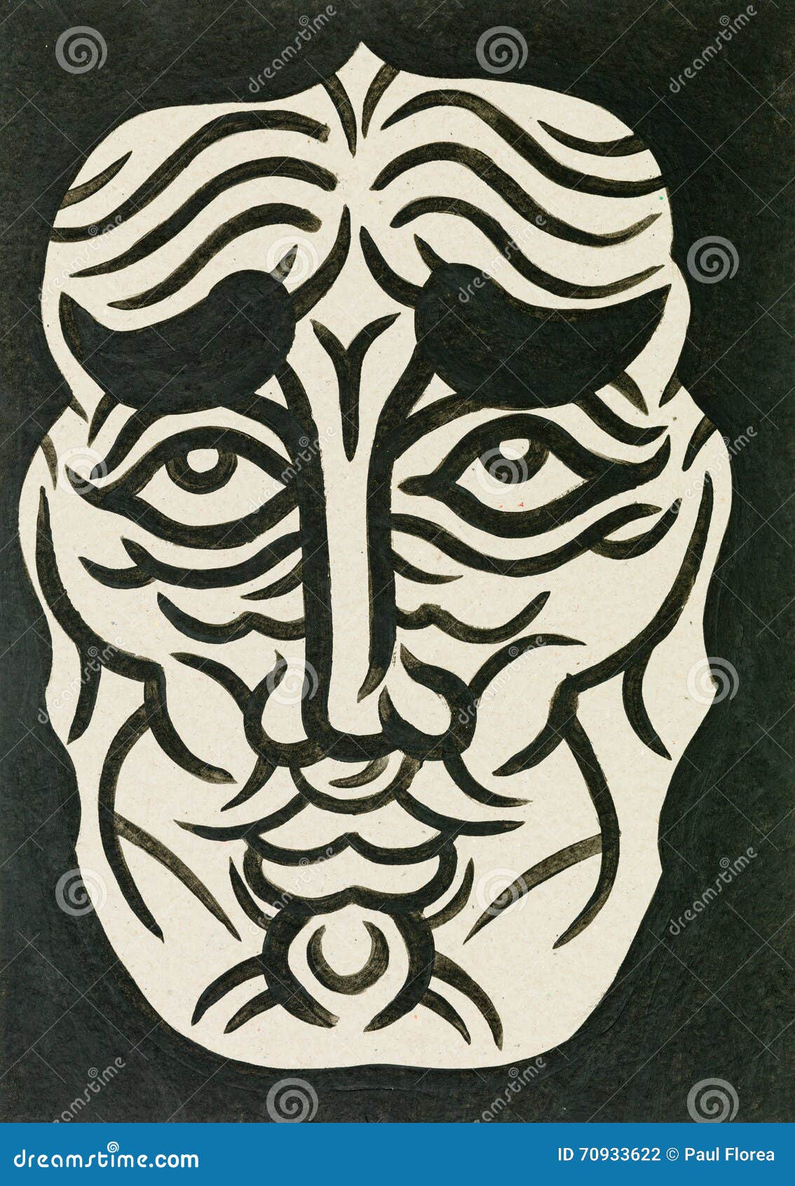 Water Colour Mask Illustration Stock Illustration - Illustration of ...