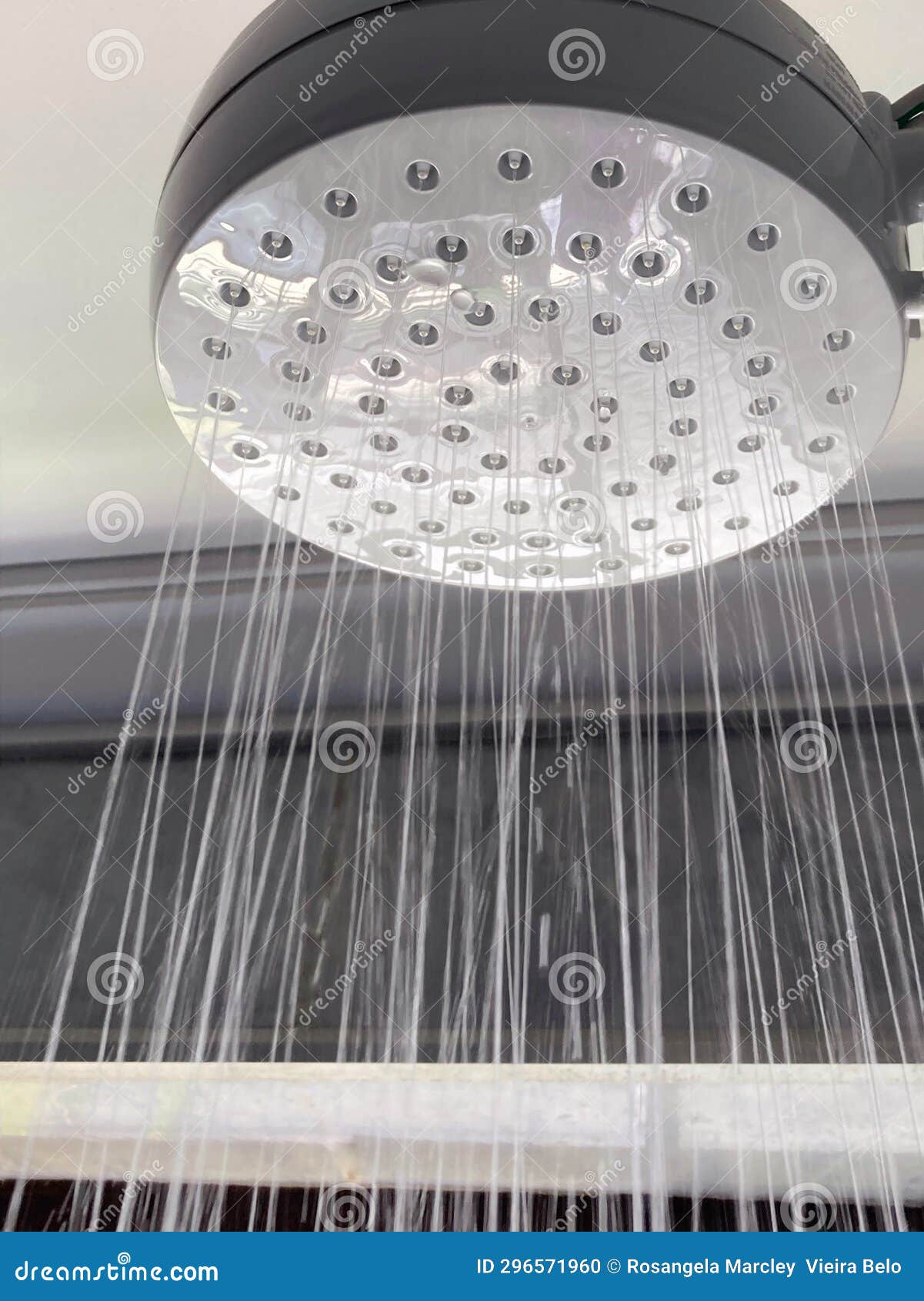 Water Is Coming Out Of The White Drains Against The White Background ...