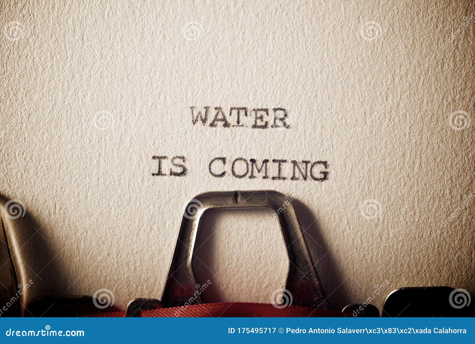 Water is coming stock image. Image of letter, danger - 175495717