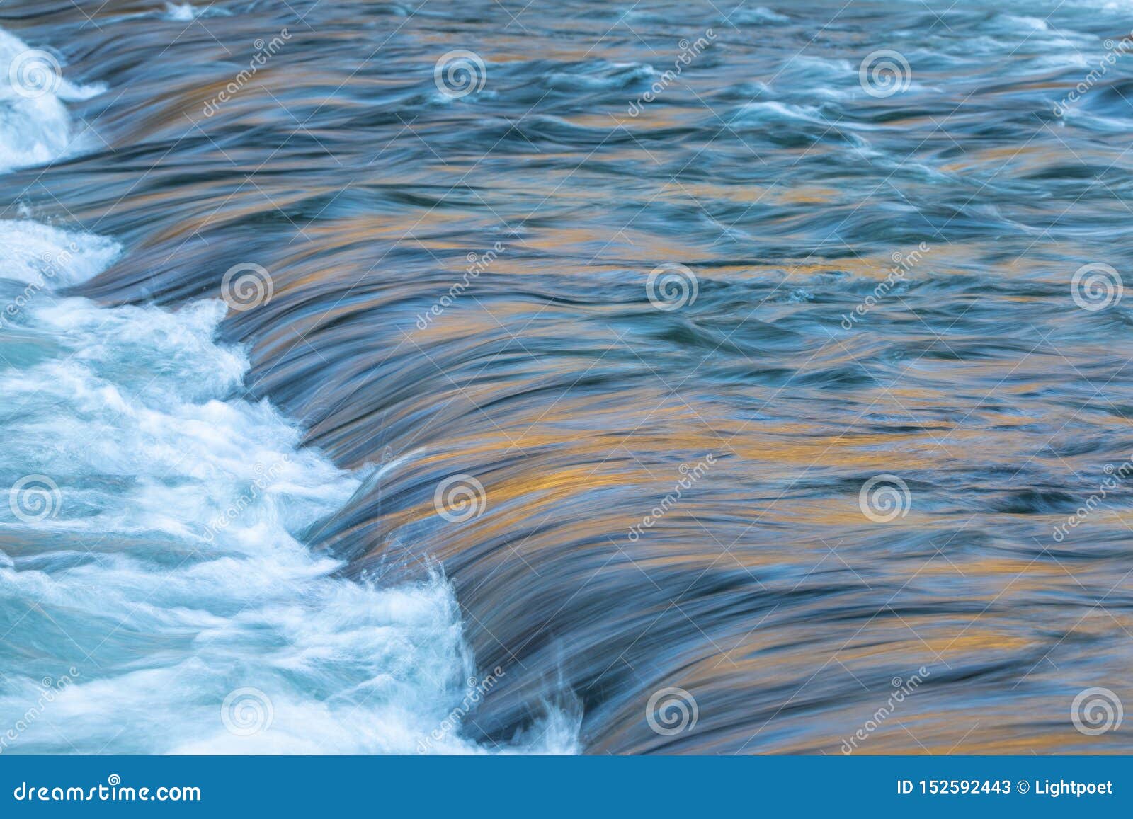 River Water Flowing with Light Reflecting of Its Surface Stock Image ...