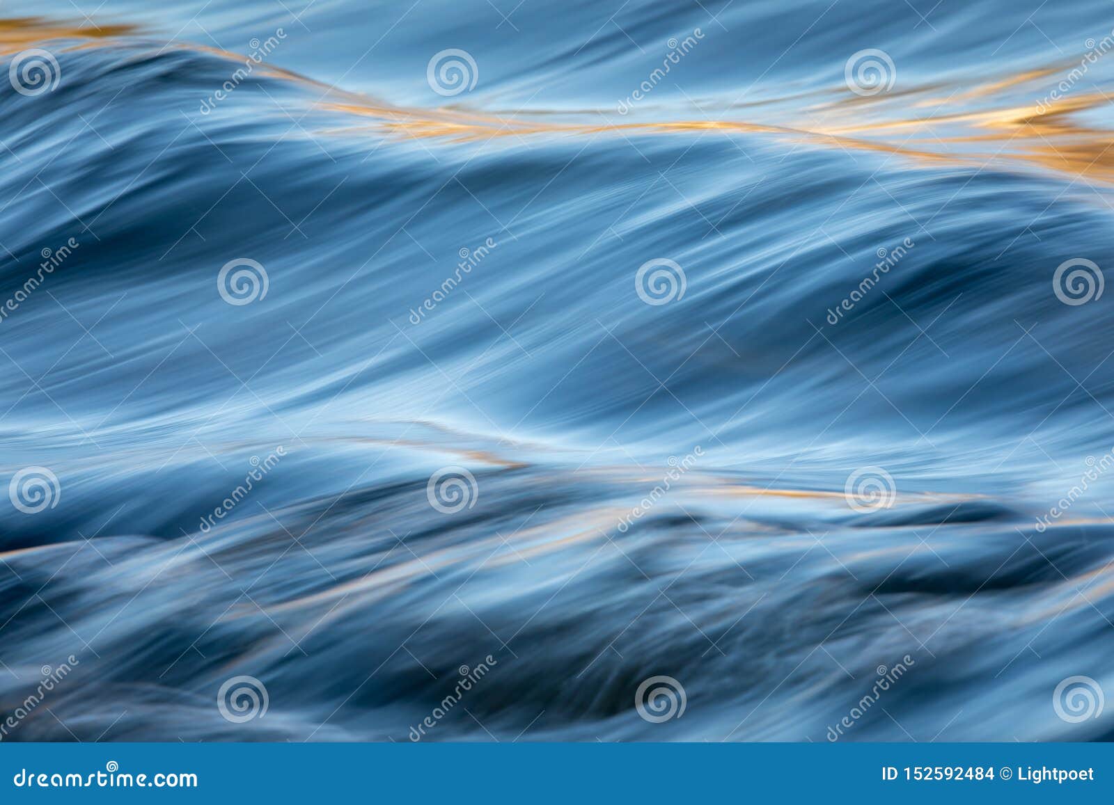River Water Flowing with Light Reflecting of Its Surface Stock Photo ...
