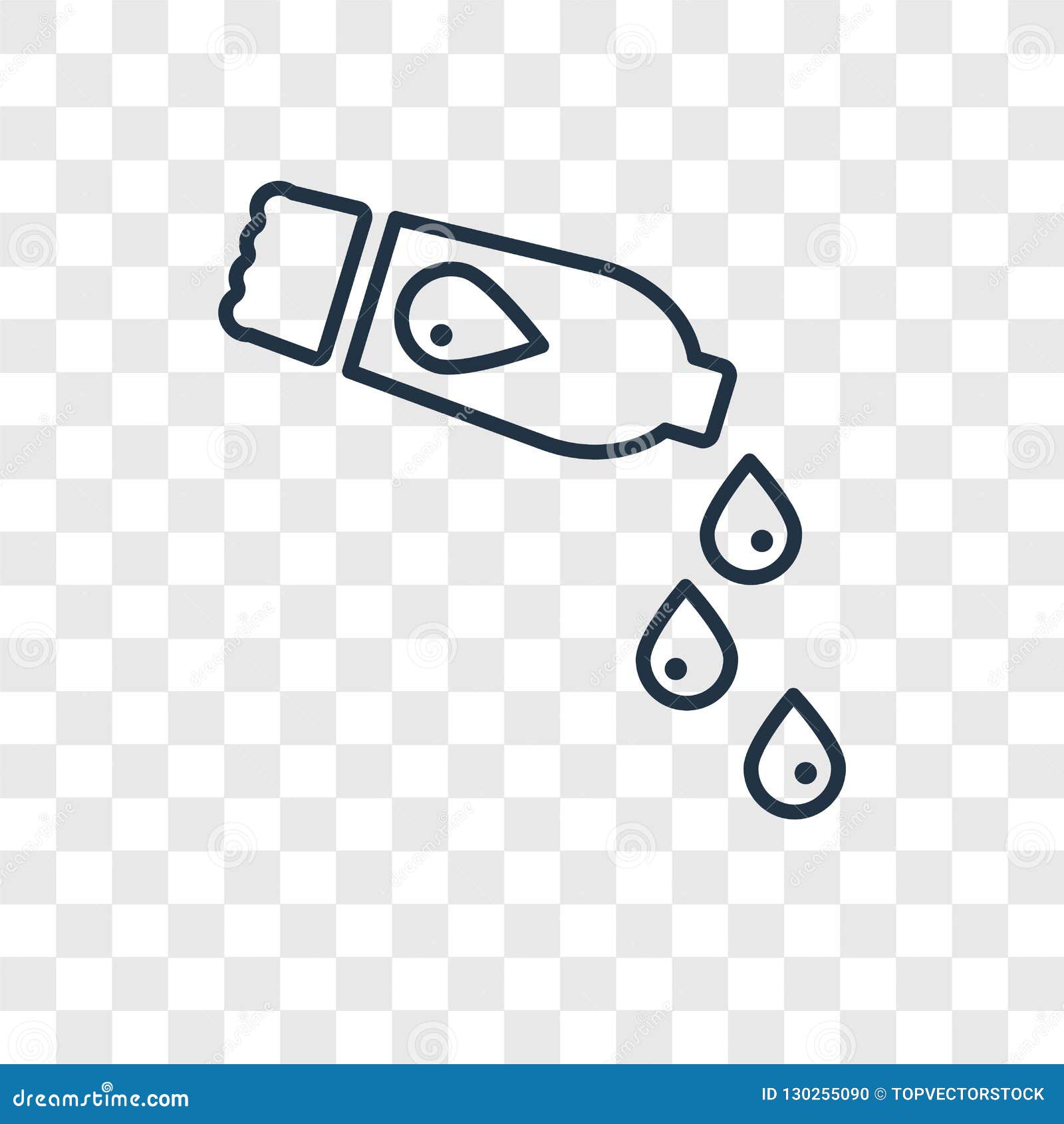 Water Concept Vector Linear Icon Isolated on Transparent Background ...