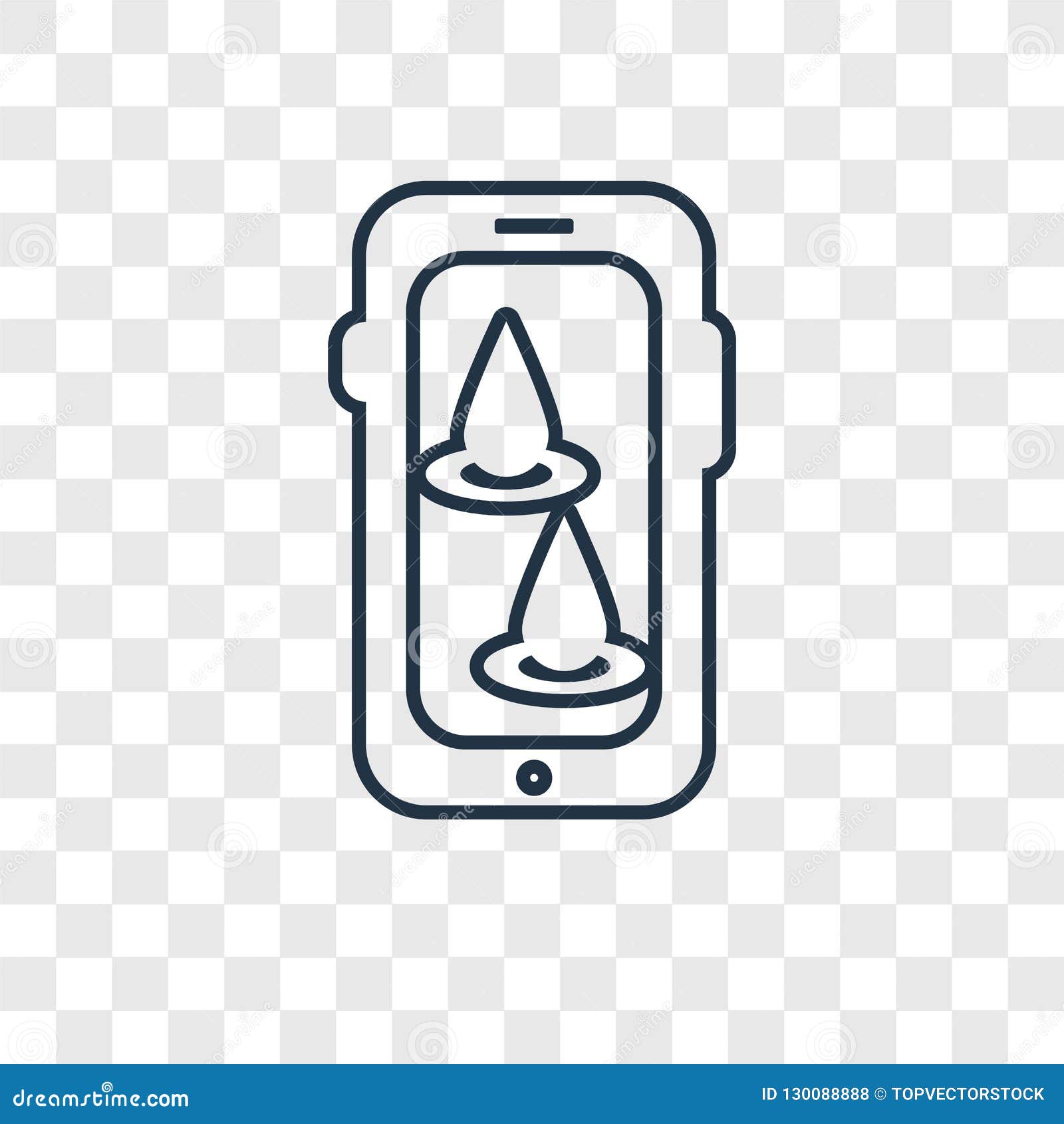 Water Concept Vector Linear Icon Isolated on Transparent Background ...