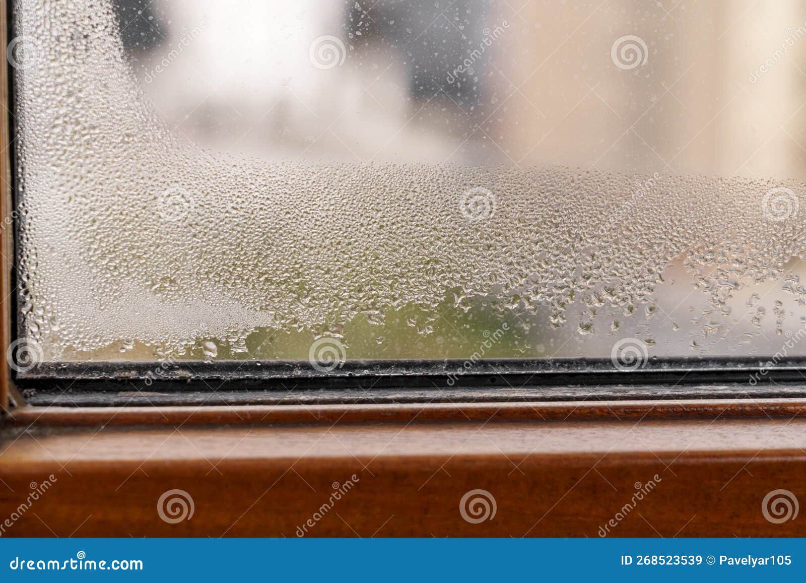 Water Condensation on Home Window Glass Stock Image - Image of surface ...