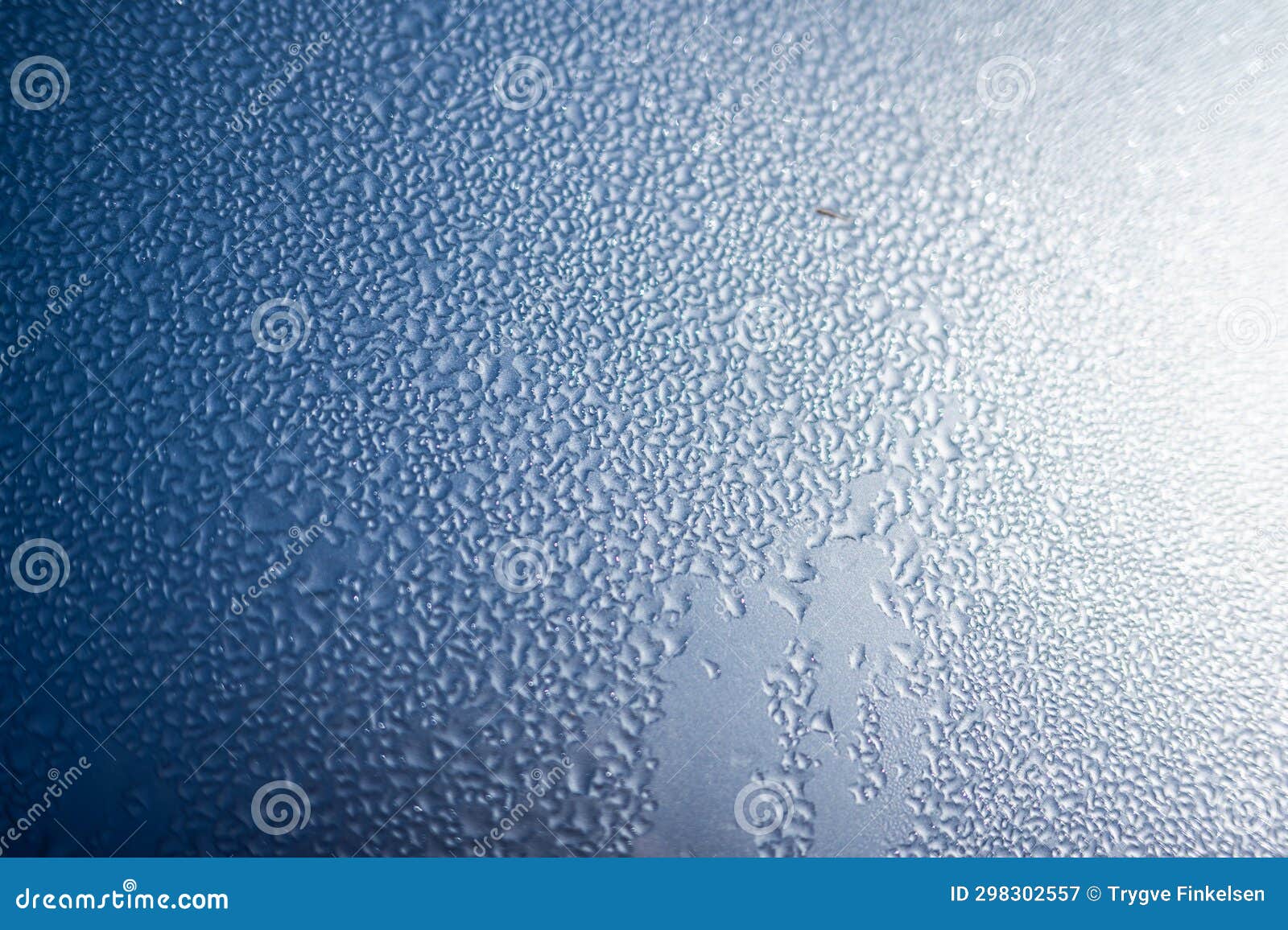 Water Condensation Pattern on a Grey Metallic Surface.. Stock Image ...