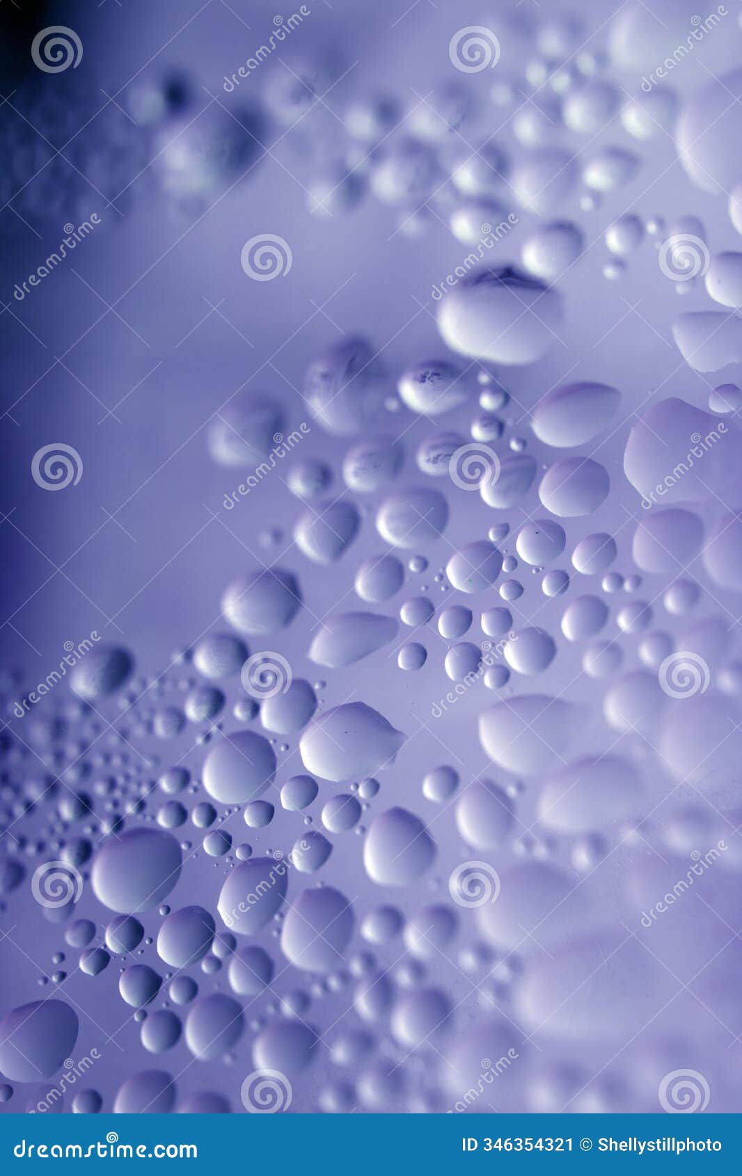 Water Condensation Small Bubbles Moisture on a Glass Window Close Up ...